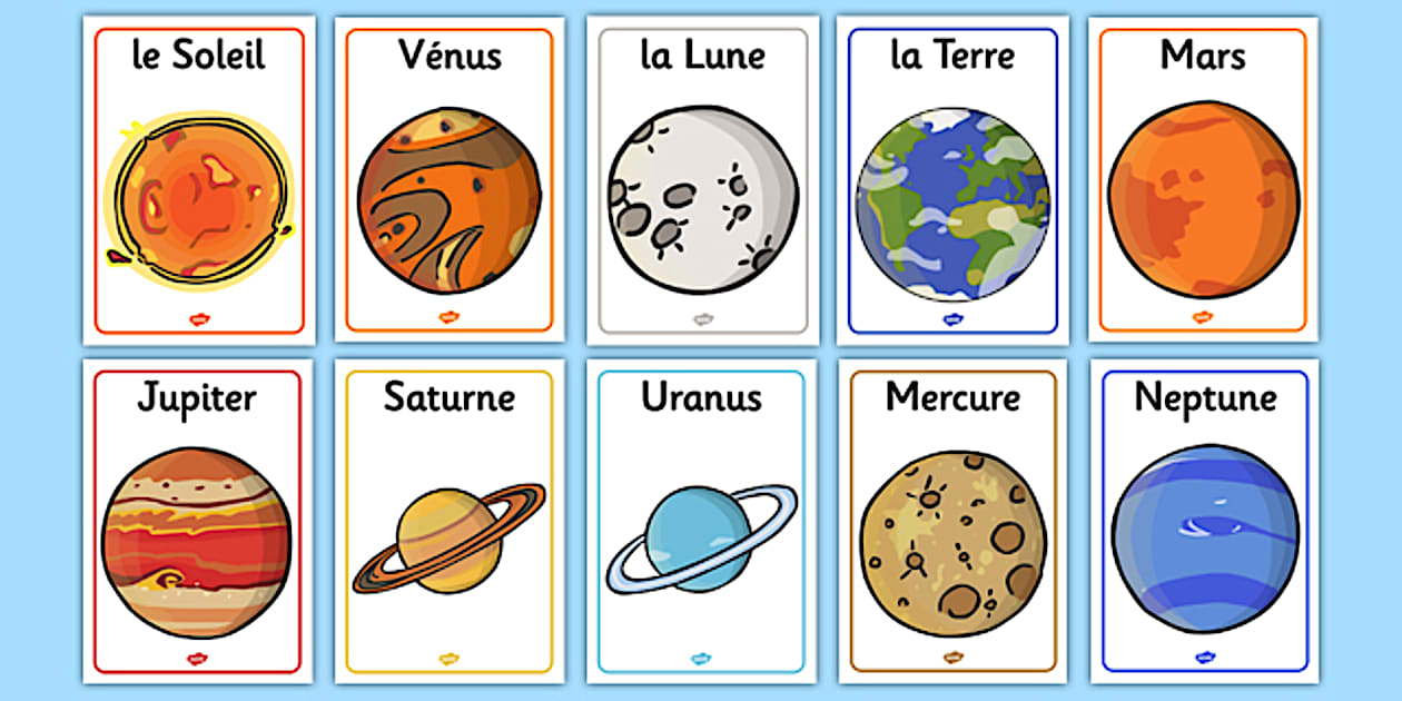 Our Solar System Display Poster French - Twinkl