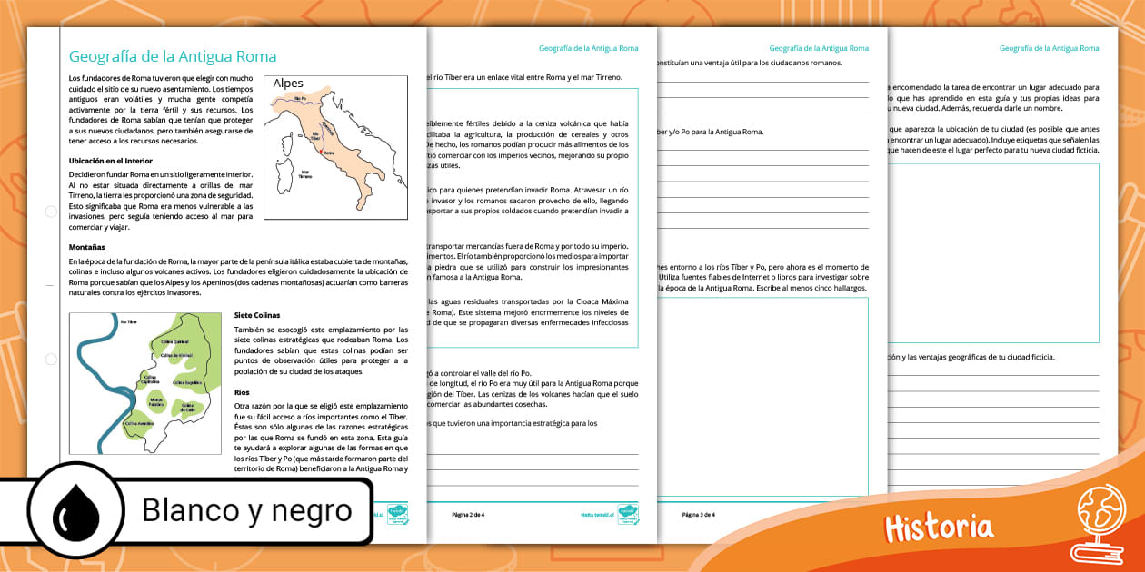 Guía de Trabajo | Península Itálica | Roma | Geografía