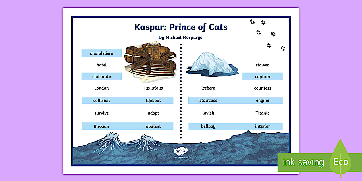 Word Mat to Support the Teaching of Kaspar: Prince of Cats by Michael ...
