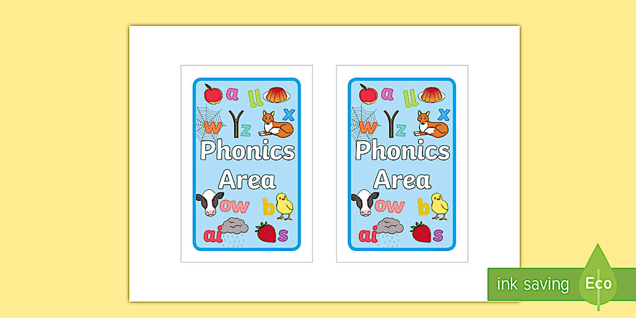 Cursive Phonics Area Prompt Frame (teacher made) - Twinkl