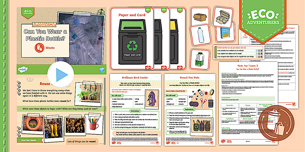 Year 1 Waste: Lesson 3 - Can You Wear a Plastic Bottle?