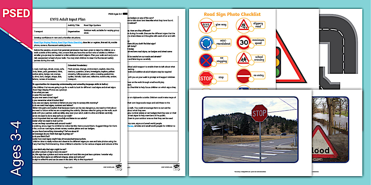 EYFS Road Sign Spotters Adult Input Plan and Resource Pack