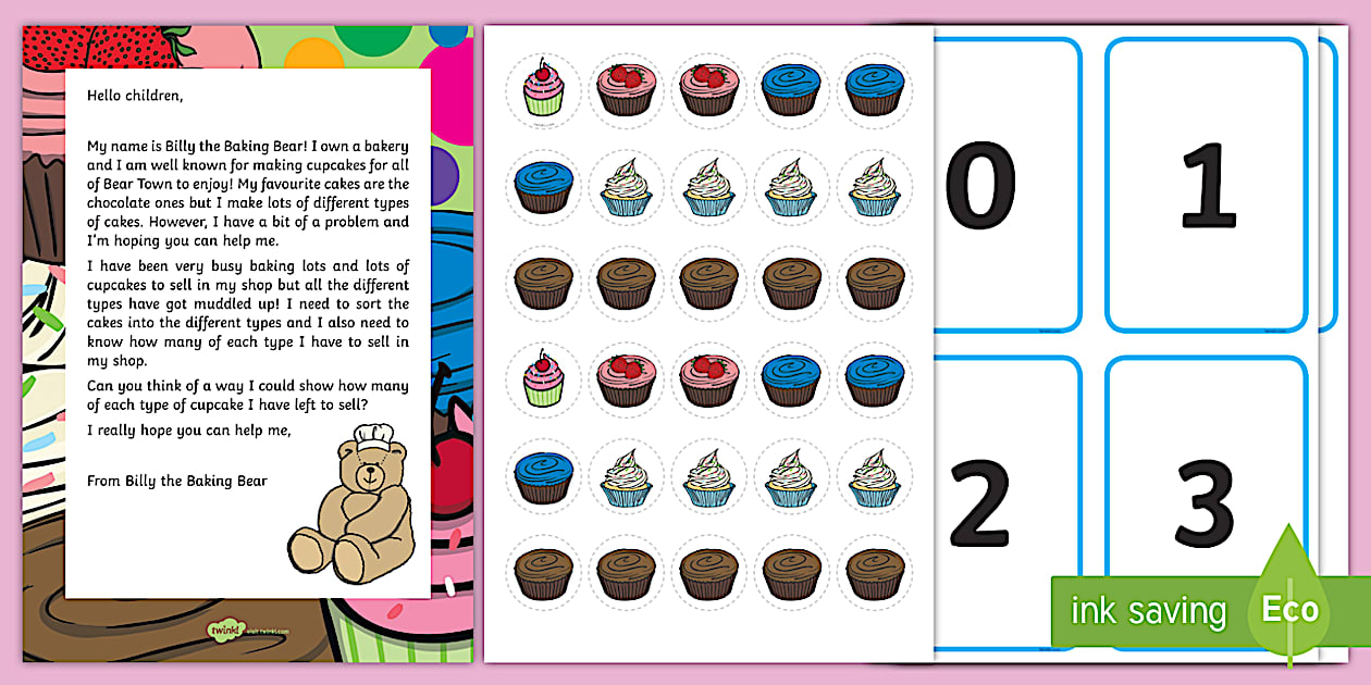 Sorting and Counting Cupcakes Resource Pack (teacher made)