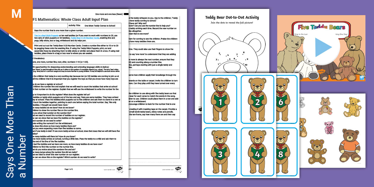 One More Teddy Comes to School Whole Class Adult Input Plan