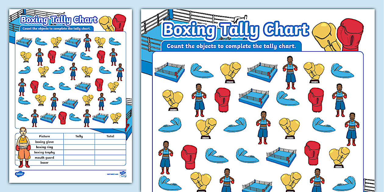 👉 Boxing Count and Tally Activity Sheet (teacher made)