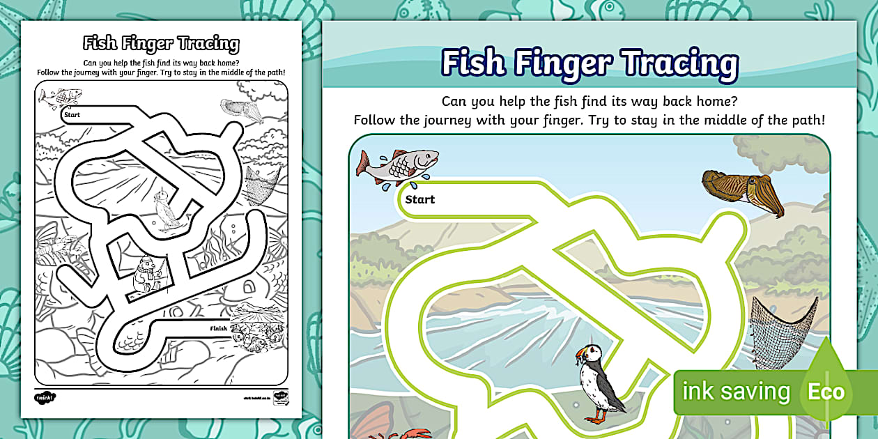 Fish Finger Tracing Activity (teacher made) - Twinkl