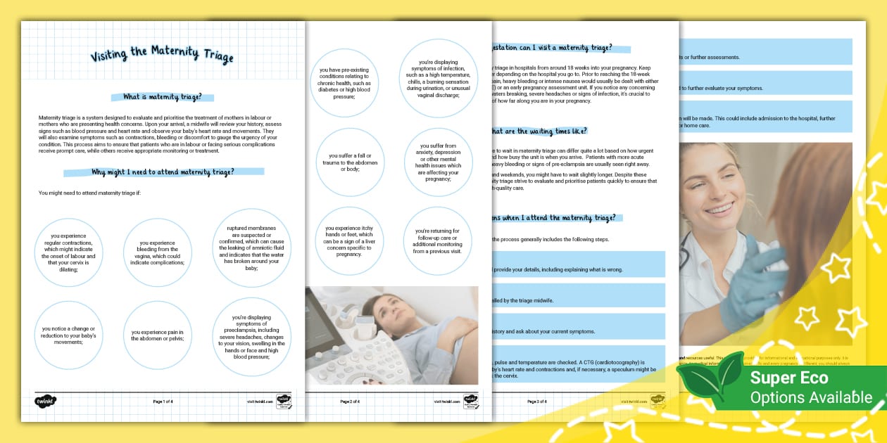 FREE! - Maternity Triage Guide (teacher made) - Twinkl