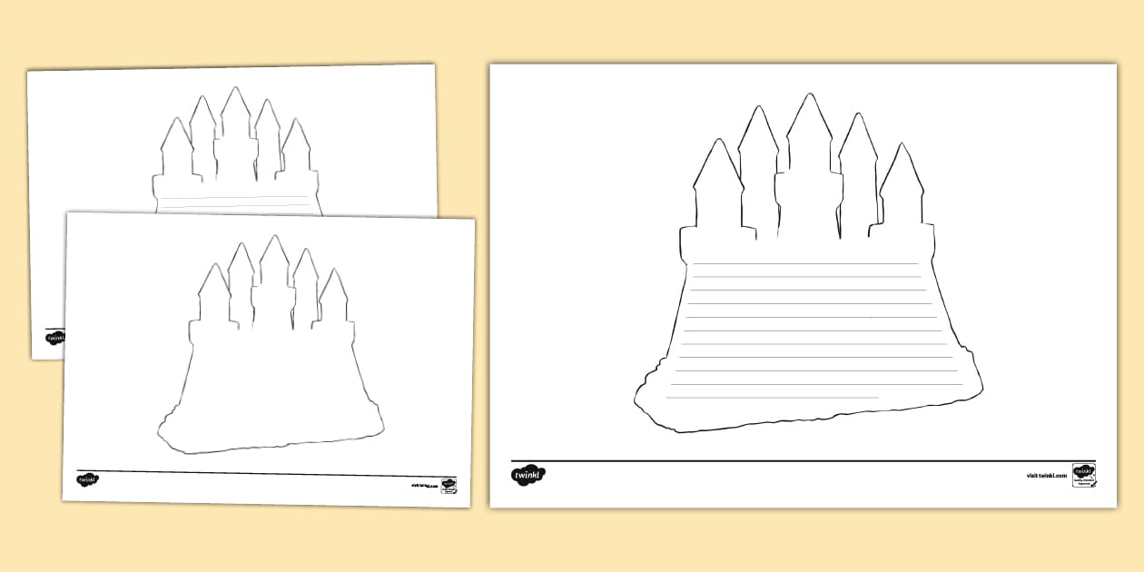 KS2 Sandcastle Writing Template (teacher made) - Twinkl