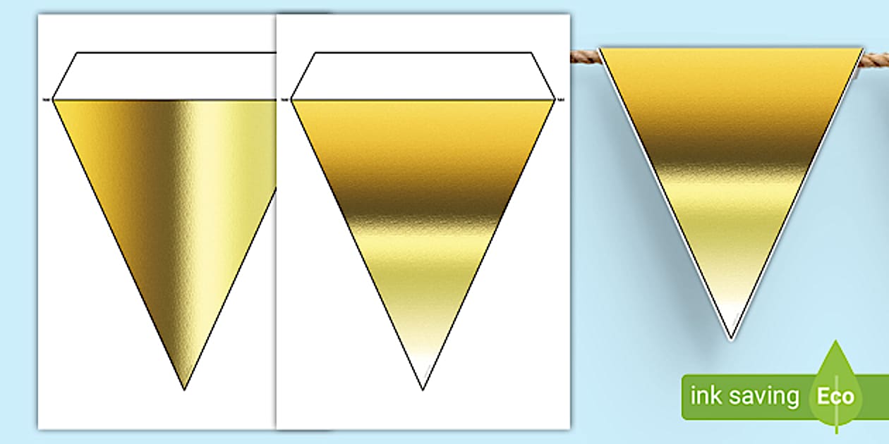 Gold Foil Bunting | Party Theme | Twinkl - Twinkl