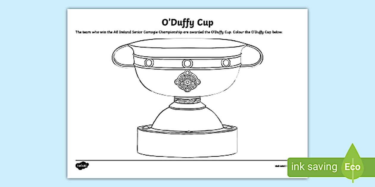 O' Duffy Cup Colouring Worksheet (teacher made) - Twinkl