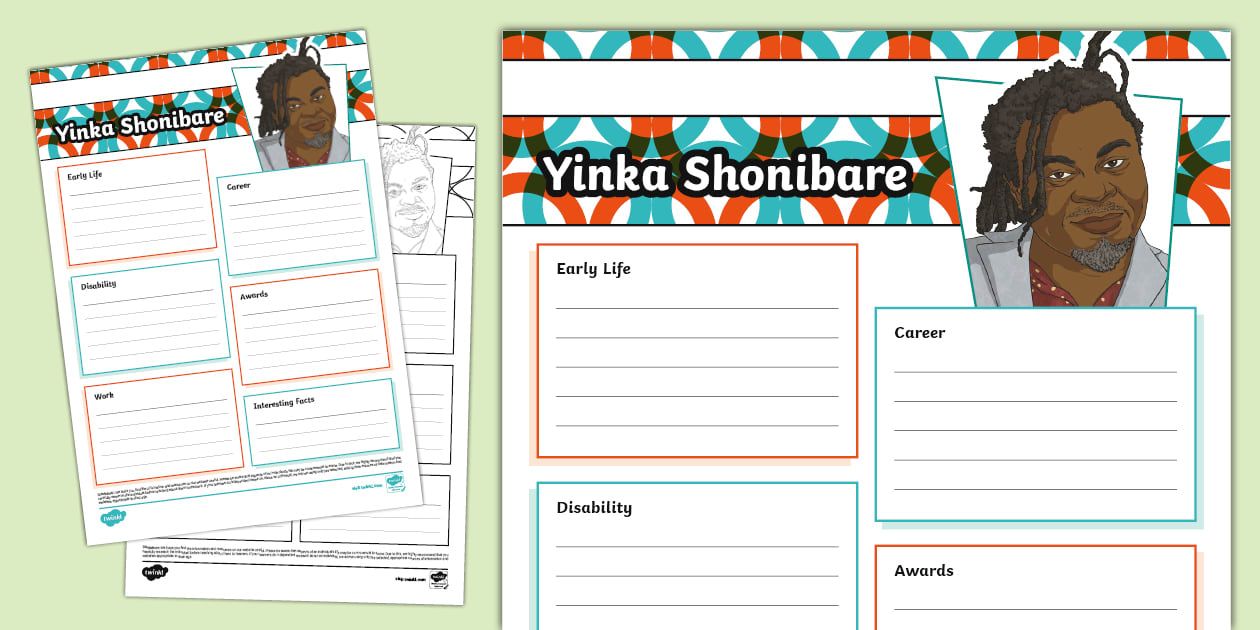 Yinka Shonibare Fact File Template Twinkl (professor feito)