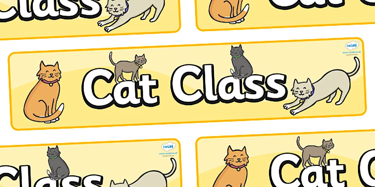 Cat Themed Classroom Display Banner - Twinkl