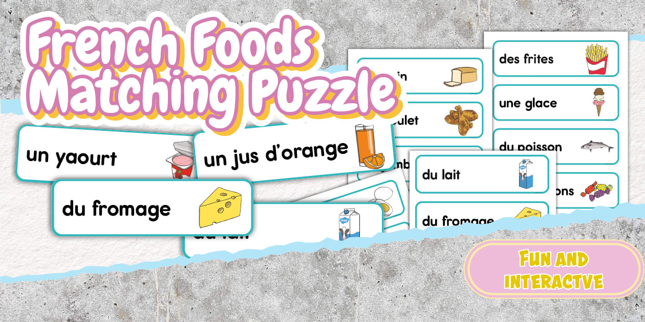 French Foods Matching Puzzle