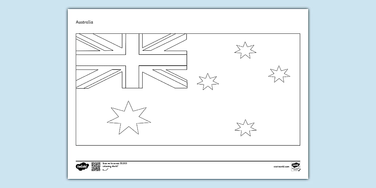 Australia Flag Template | Australian Flag Stencil - Twinkl