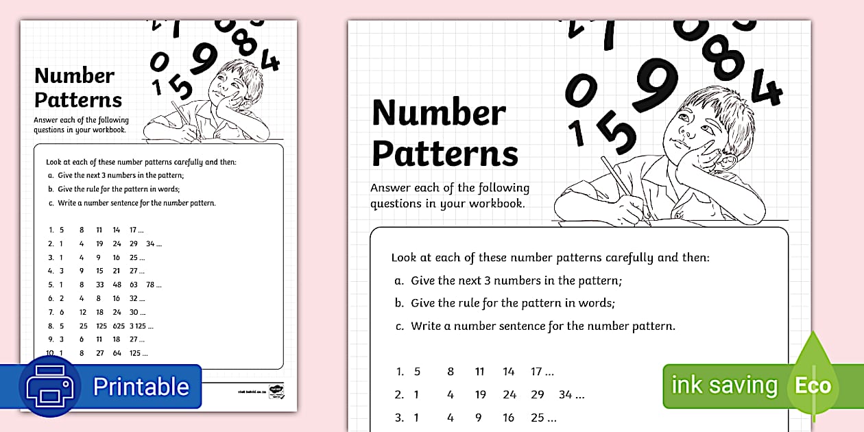 Number Patterns Grade 6 - Twinkl South Africa - Twinkl