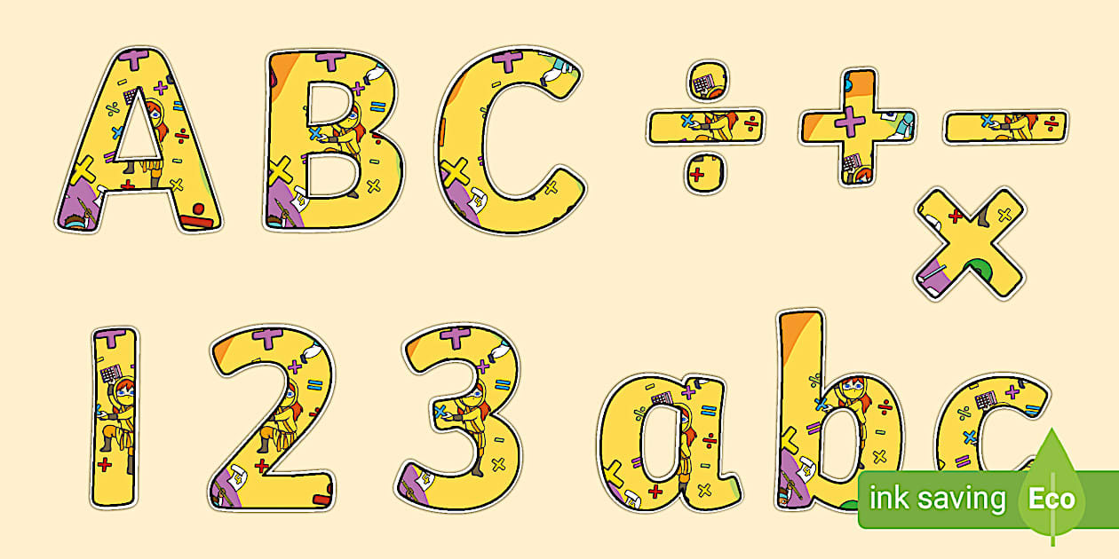 Editable Maths Ninja Display Lettering (Teacher-Made)