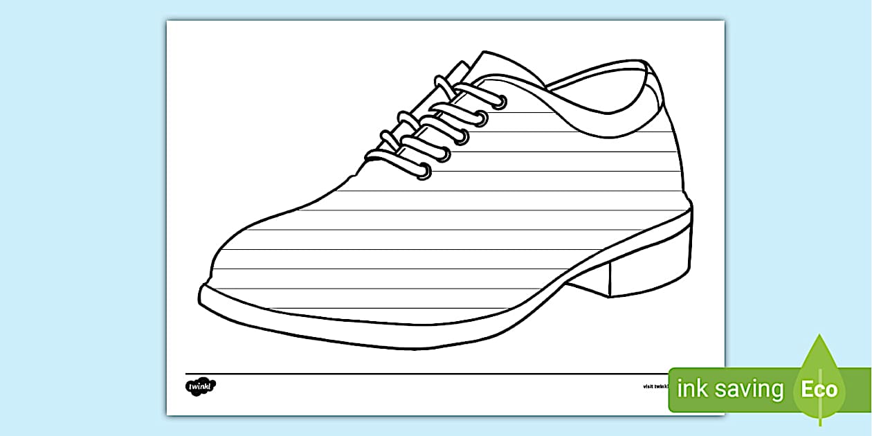 Shoe Writing Frame (teacher made) - Twinkl