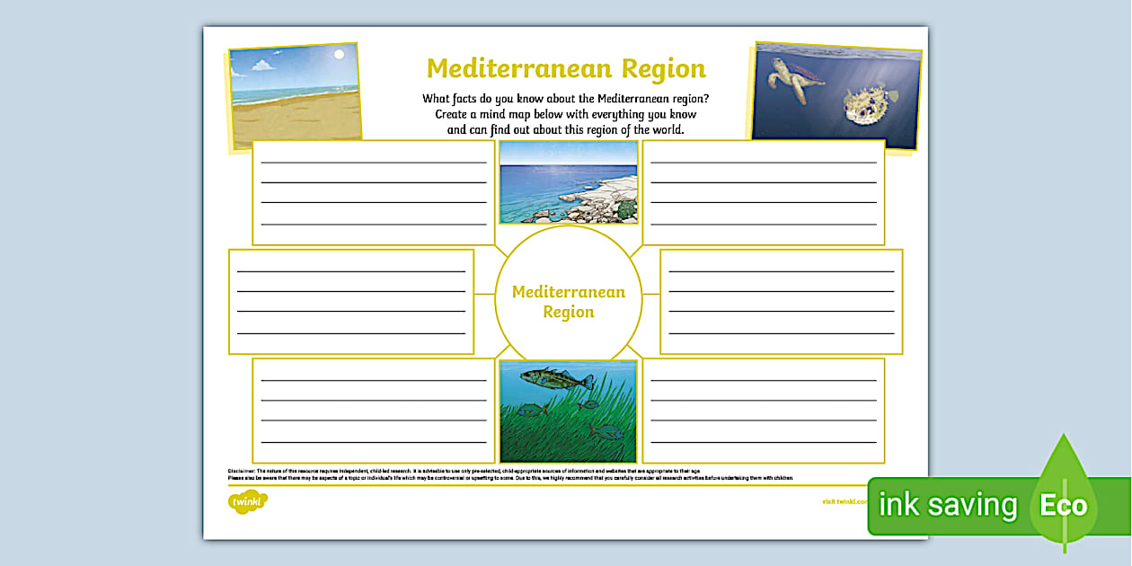Mediterranean Region Mind Map (Teacher-Made) - Twinkl
