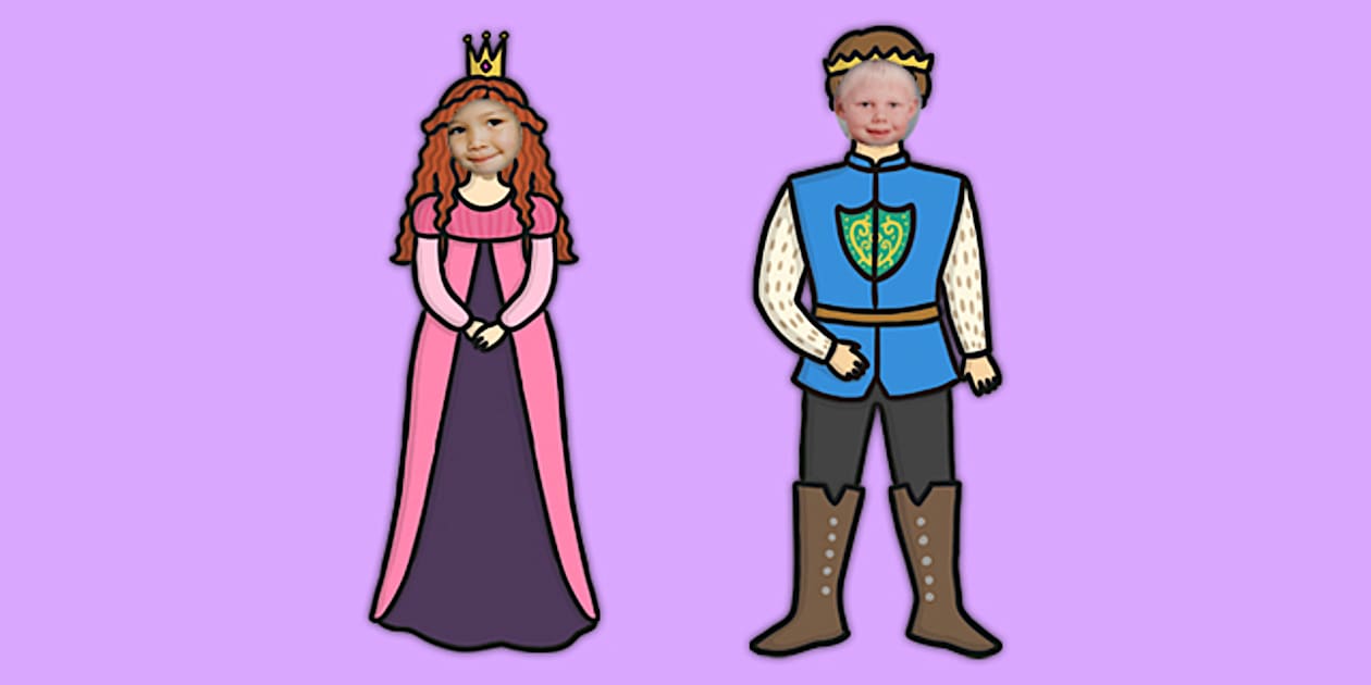Face Editable Prince and Princess (teacher made) - Twinkl