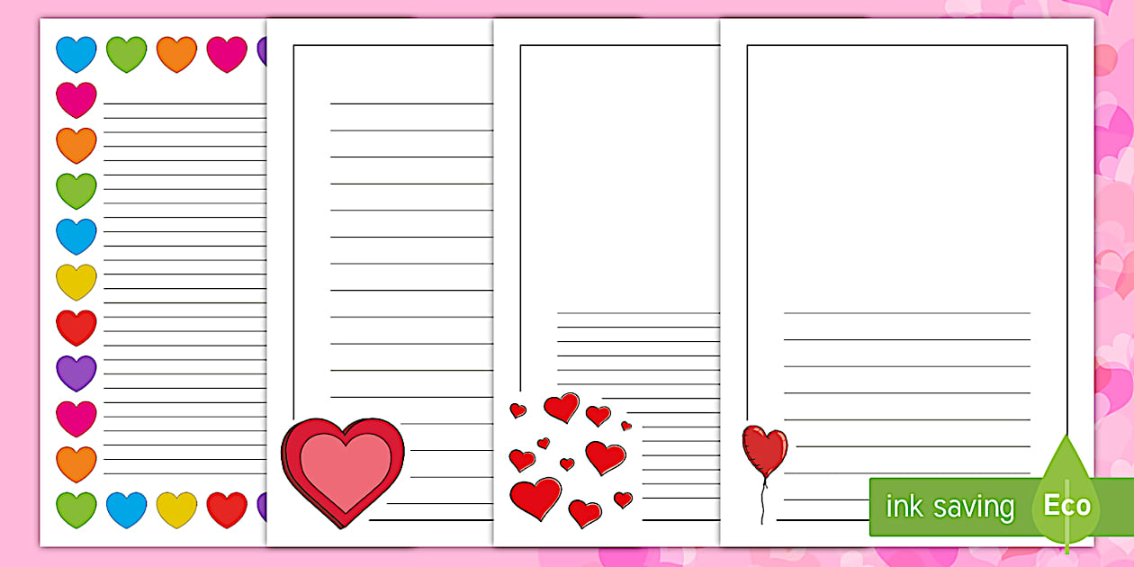 Editable Valentine's Day Borders (teacher made) - Twinkl