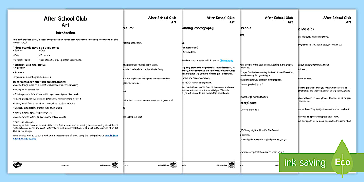 Art Club Ideas KS2: Guidance and Teaching Inspiration