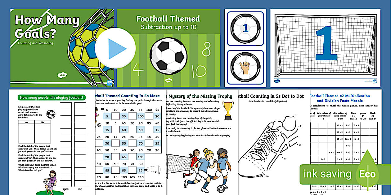 KS1 The World Cup Football Themed Maths Activity Pack
