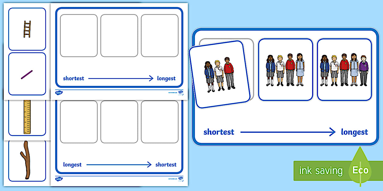 Workstation Pack: Length Ordering Activity Pack - Twinkl
