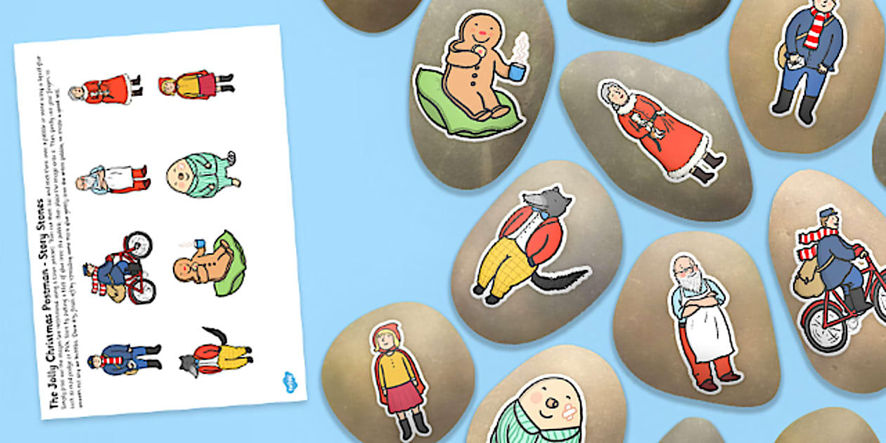 Story Stone Image Cut Outs to Support Teaching on The Jolly Christmas ...