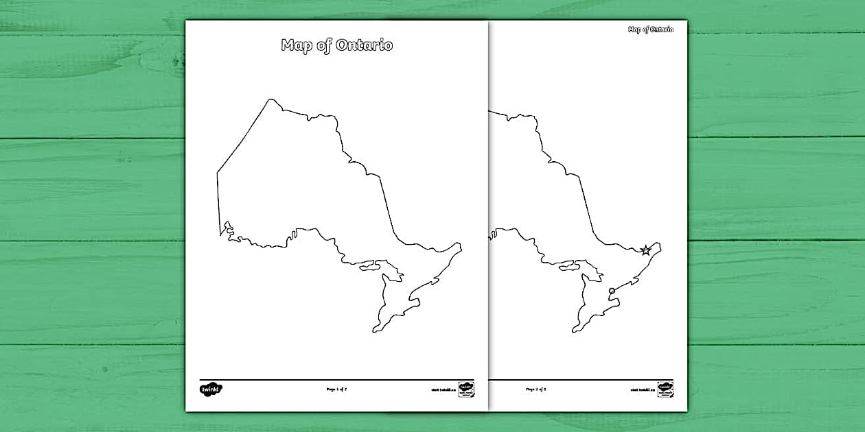 Map of Ontario, Canada (teacher made) - Twinkl