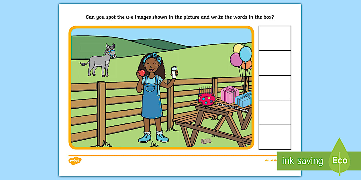 Lower Ability Phase 5 u-e Find the Words Scene Activity