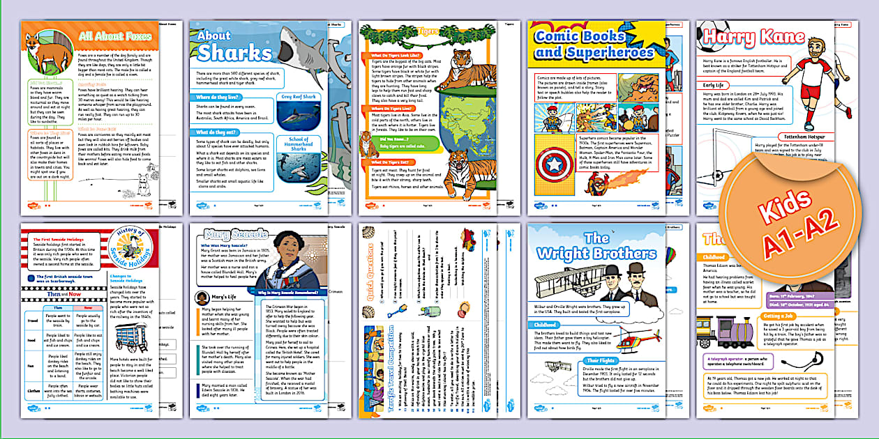 👉 ESL Elementary Level Reading Comprehension Pack