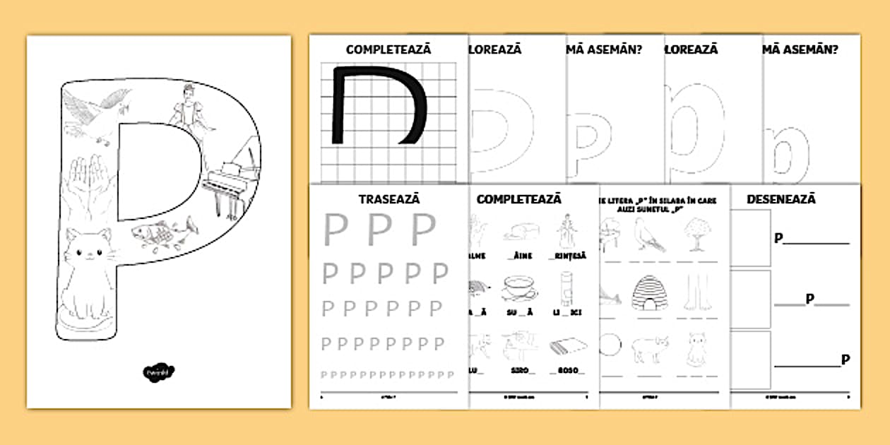Consolidarea literei P - Broșură cu activități - Twinkl