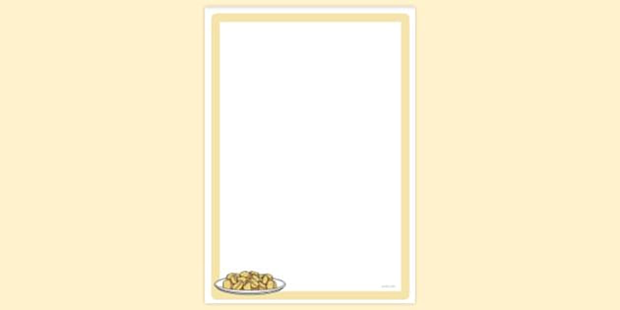 Simple Blank Sliced Potatoes Page Border