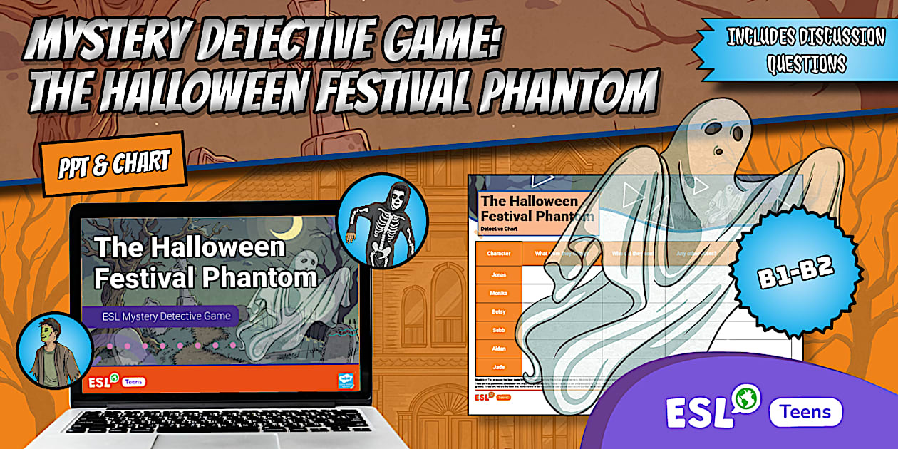 ESL Mystery Detective Game: The Halloween Festival Phantom