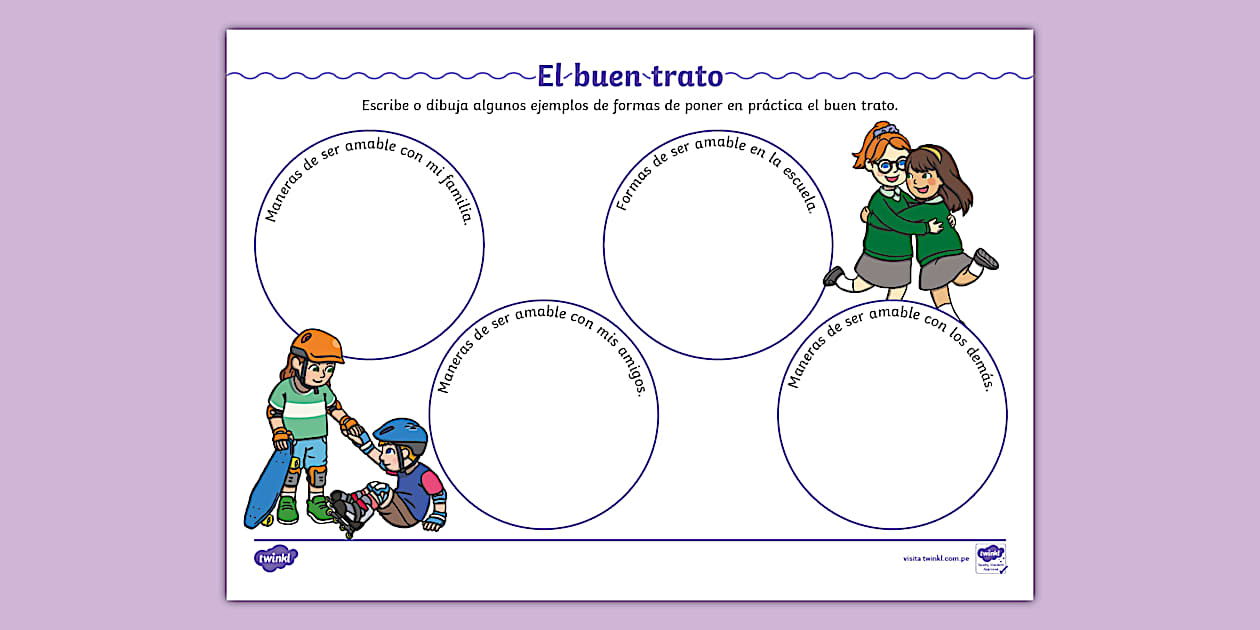 Ficha de actividad: El Buen trato para niños | Twinkl