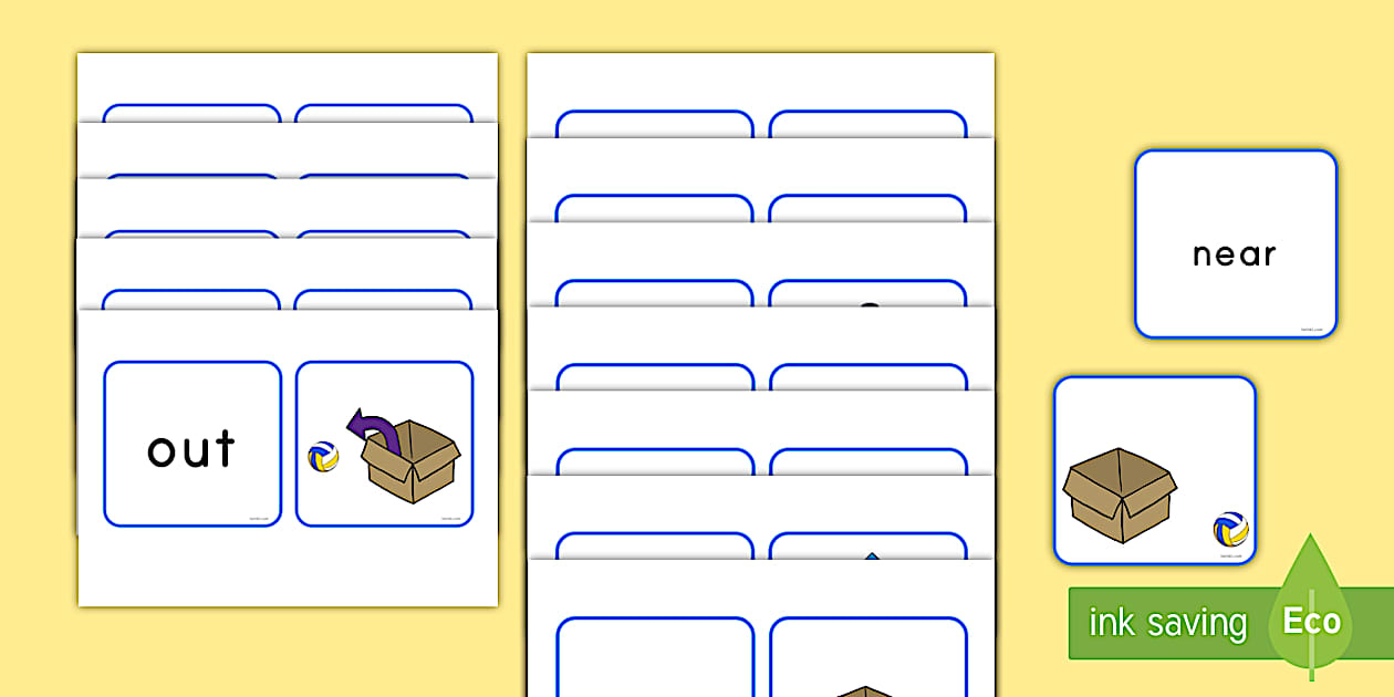 Positional Language Matching Cards (Teacher-Made) - Twinkl
