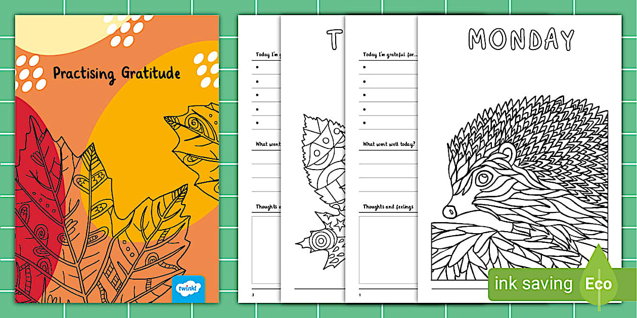 Autumn Mindfulness Colouring Gratitude Journal - Twinkl