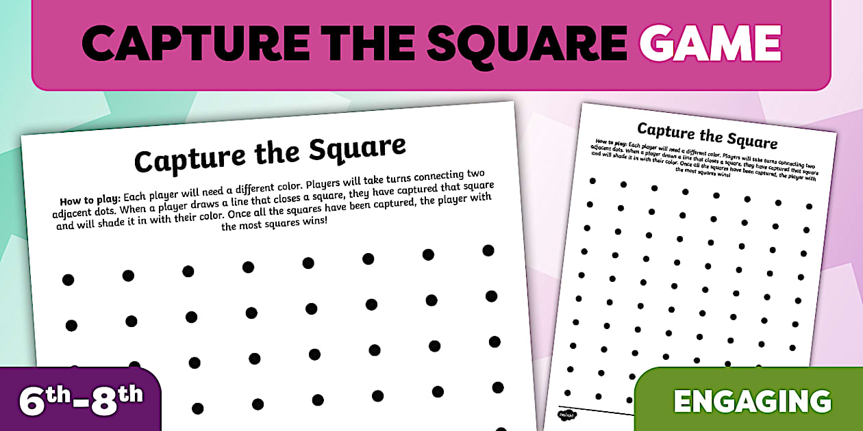 Capture the Square Game for 6th-8th Grade (Teacher-Made)