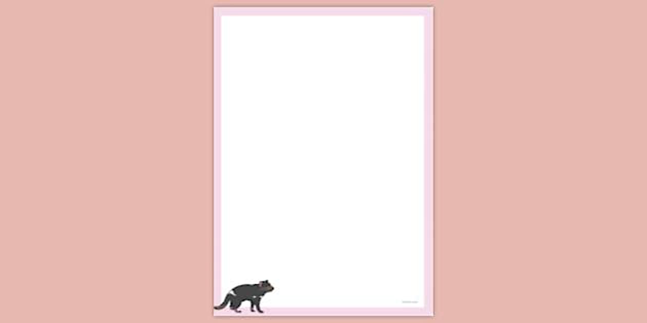 Simple Blank Tasmanian Devil Page Border | Page Borders