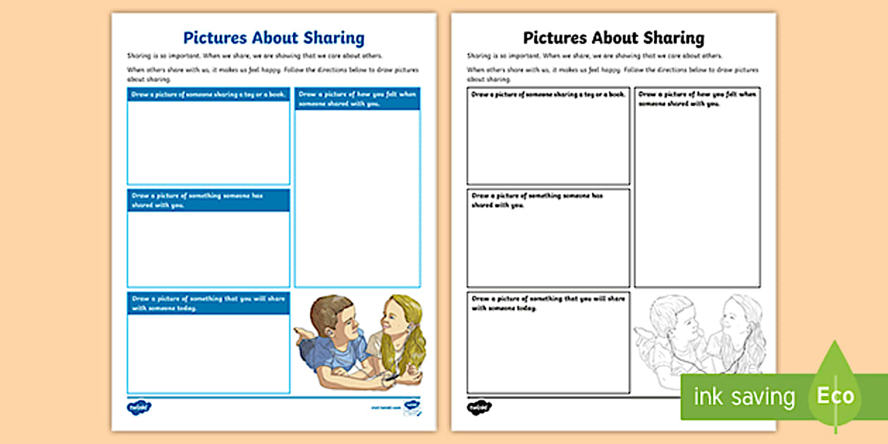 Pictures About Sharing Worksheet (teacher made) - Twinkl