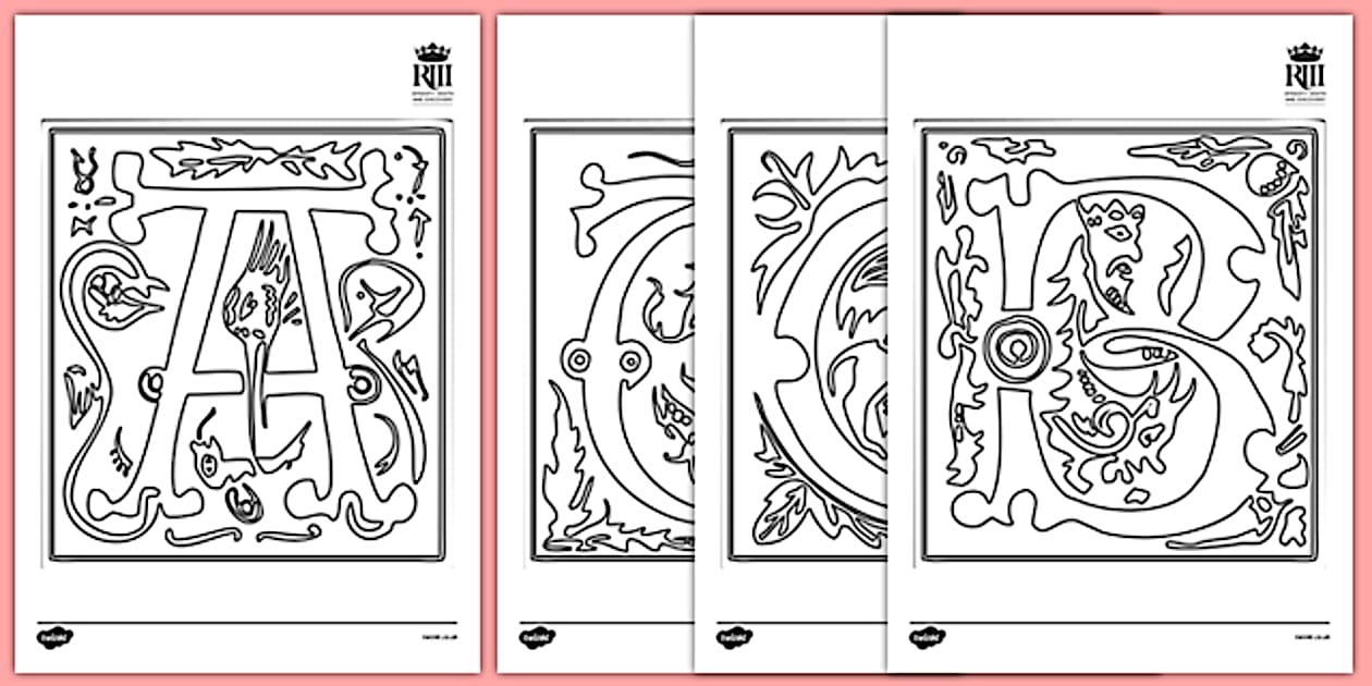 Medieval Alphabet Sheets (teacher made) - Twinkl