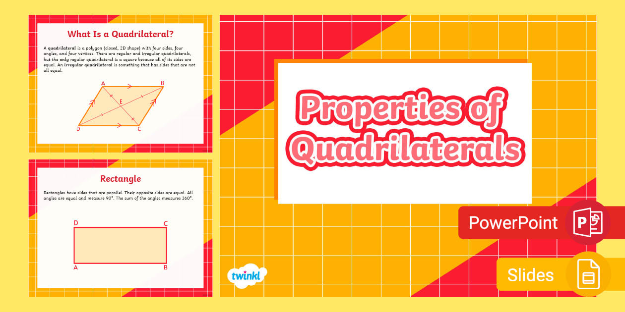 Properties of Quadrilaterals PowerPoint | Twinkl USA