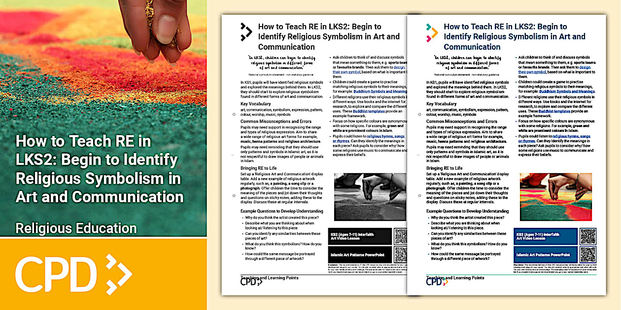 How to Teach RE in LKS2: Begin to Identify Religious Symbolism in Art and