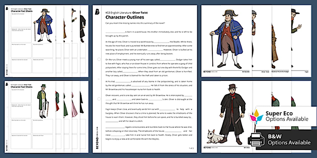 Oliver Twist Characters Resource Pack | KS3 English | Beyond