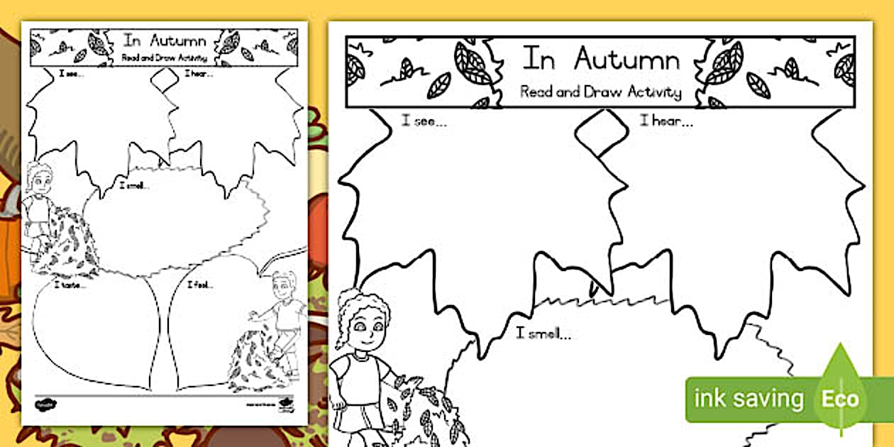 In Autumn Read and Draw | Describe Autumn Using 5 Senses