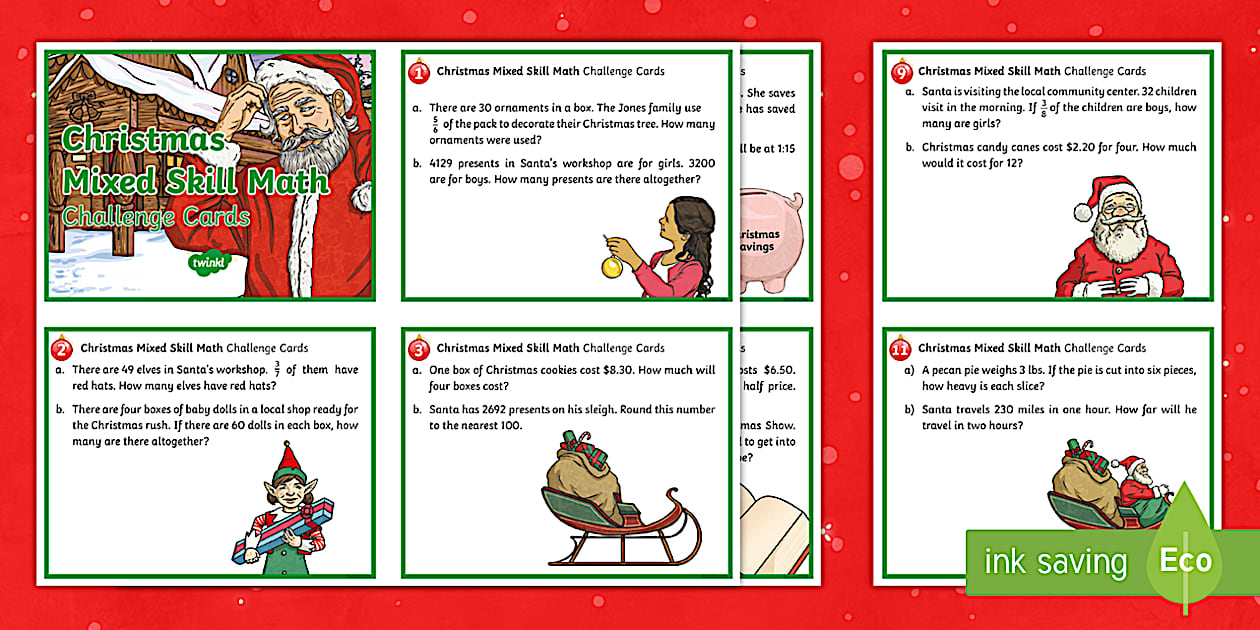 Christmas Math Challenges | 5th Grade Resource | Twinkl USA