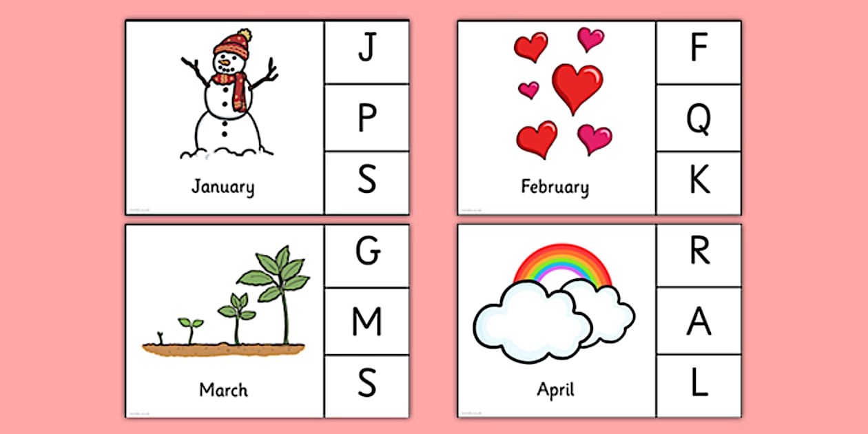 Months of the Year Peg Matching Game (teacher made) - Twinkl