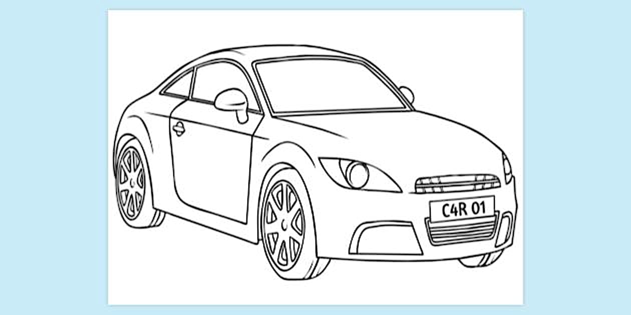 Printable Car Colouring Page | Colouring Sheets - Twinkl