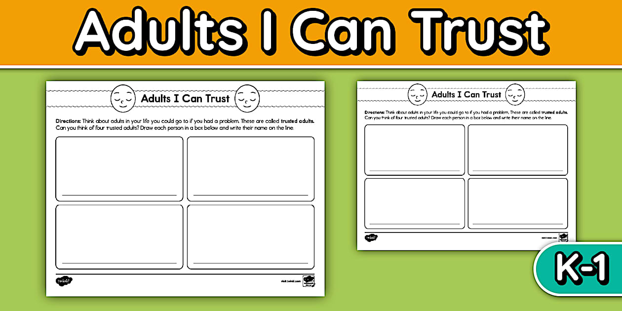 Adults I Can Trust Worksheet