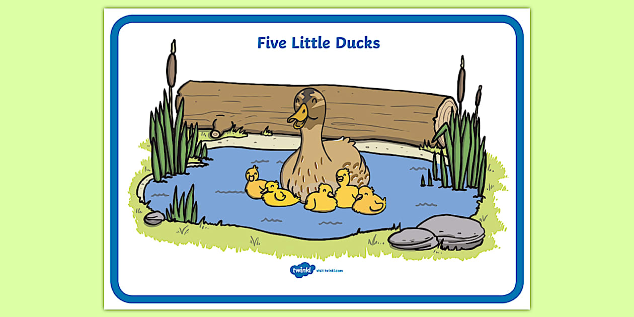 Five Little Ducks Display Poster - Five Little Ducks Display Poster